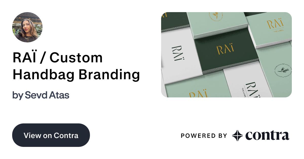 RAÏ / Custom Handbag Branding by Sevd Atas