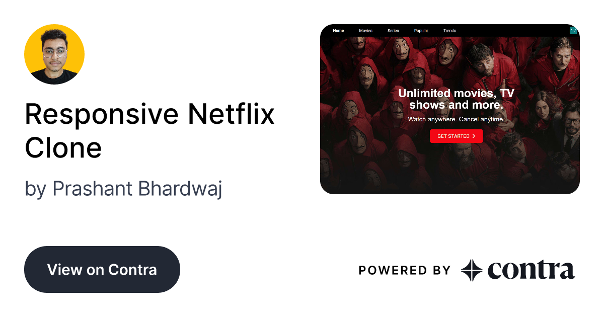 Responsive Netflix Clone by Prashant Bhardwaj Responsive Netflix Clone by Prashant Bhardwaj