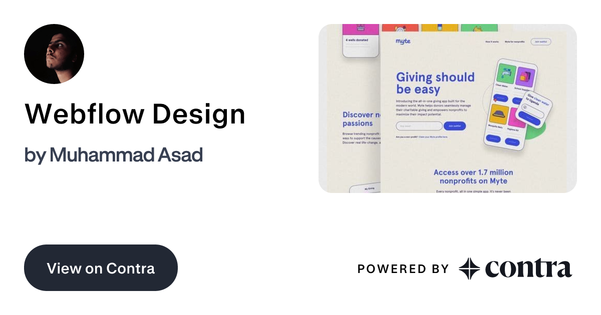 Webflow Design by Muhammad Asad
