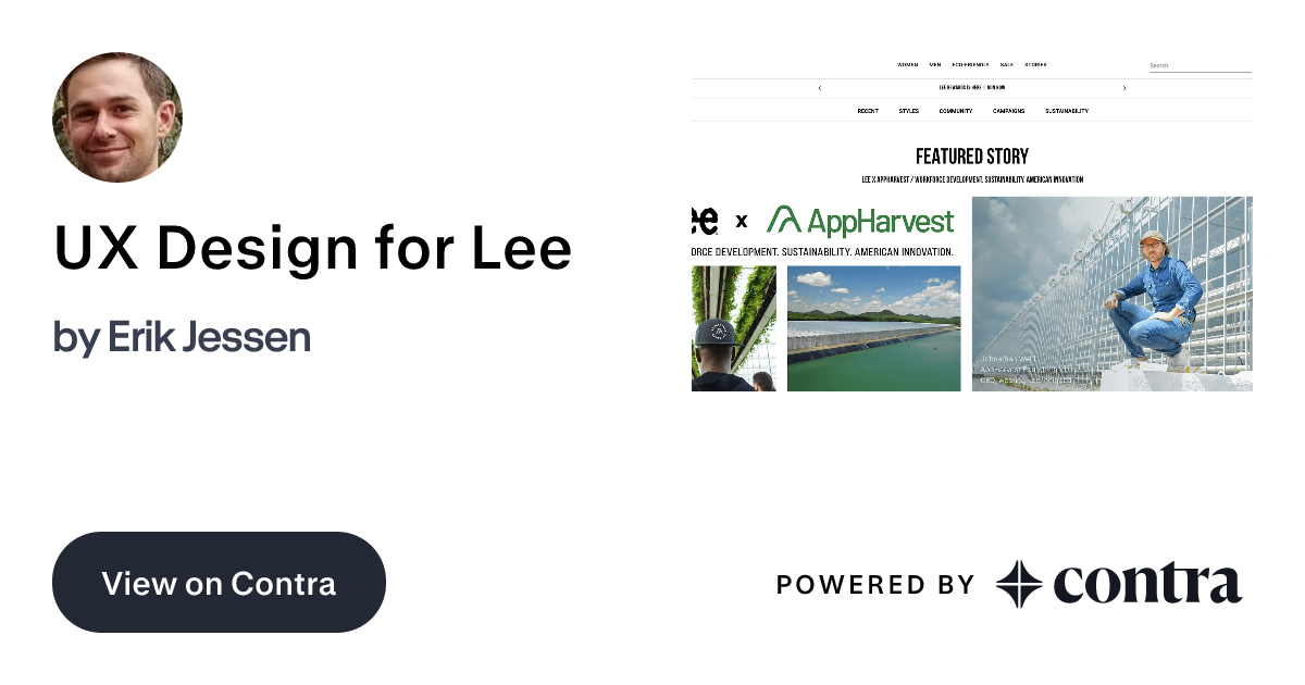 UX Design for Lee by Erik Jessen