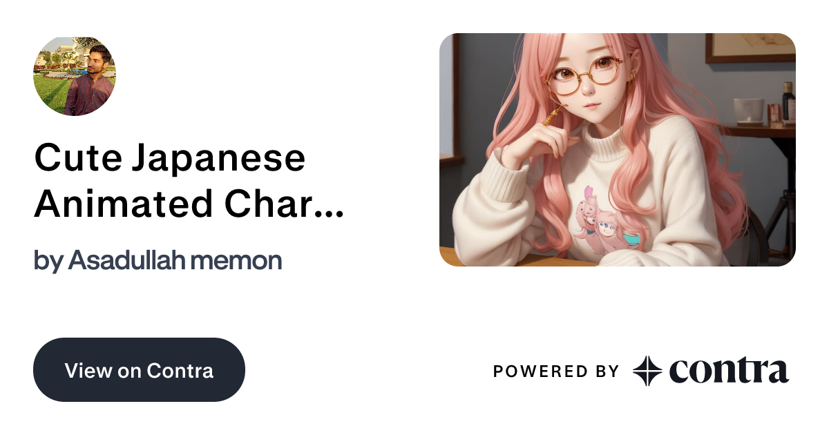 Cute Japanese Animated Character (Graphic Designing work) by Asadullah memon
