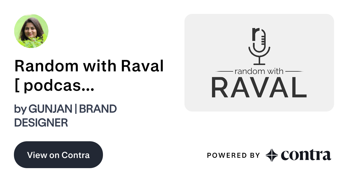 Random with Raval [ podcast logo ] by GUNJAN | BRAND DESIGNER