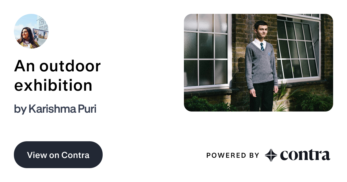 An outdoor exhibition by Karishma Puri