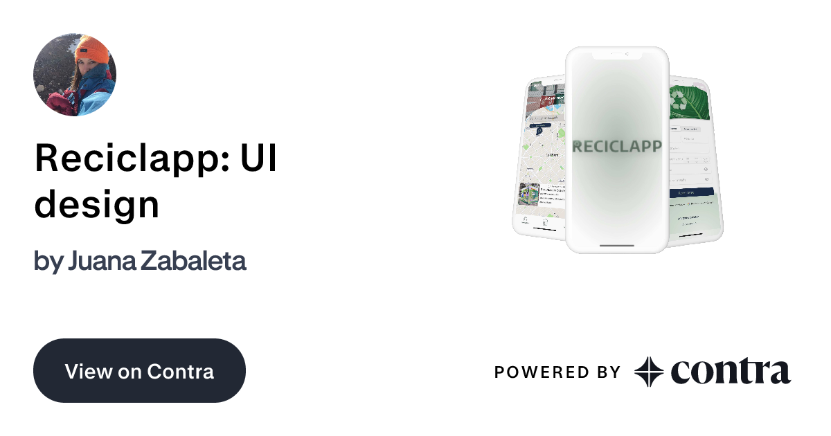 Reciclapp: UI design by Juana Zabaleta