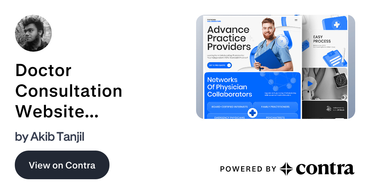 Doctor Consultation Website Design by Akib Tanjil