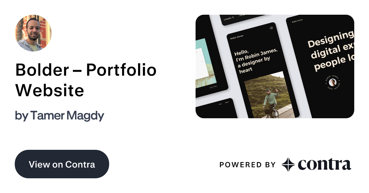 Bolder – Portfolio Website by Tamer Magdy
