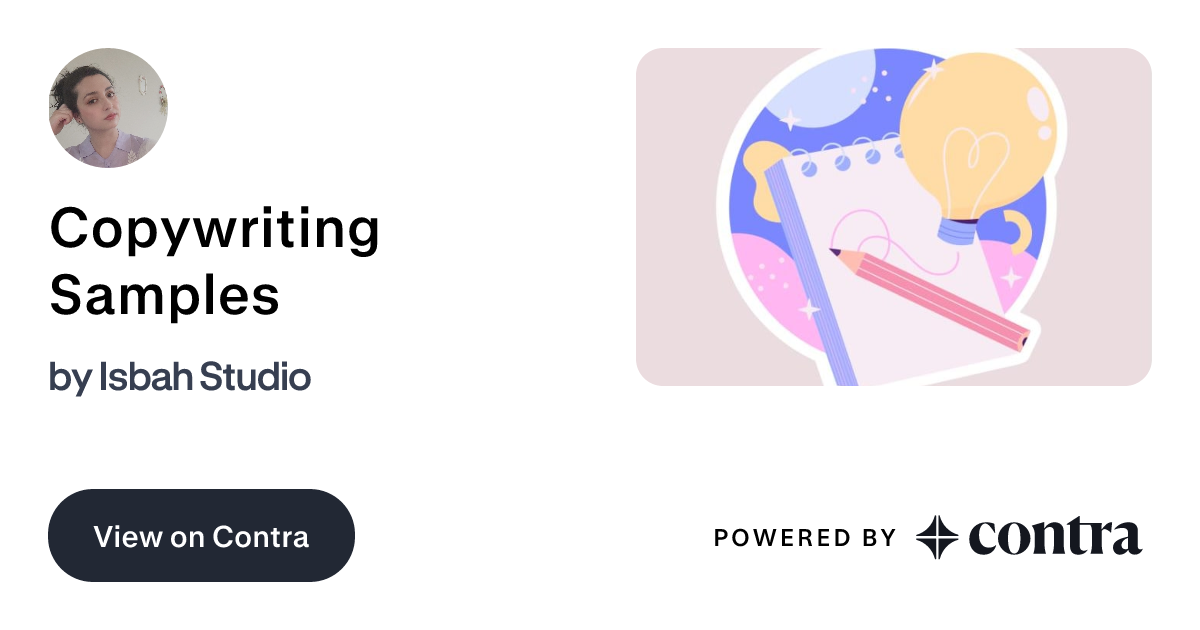 Copywriting Samples by Isbah Studio