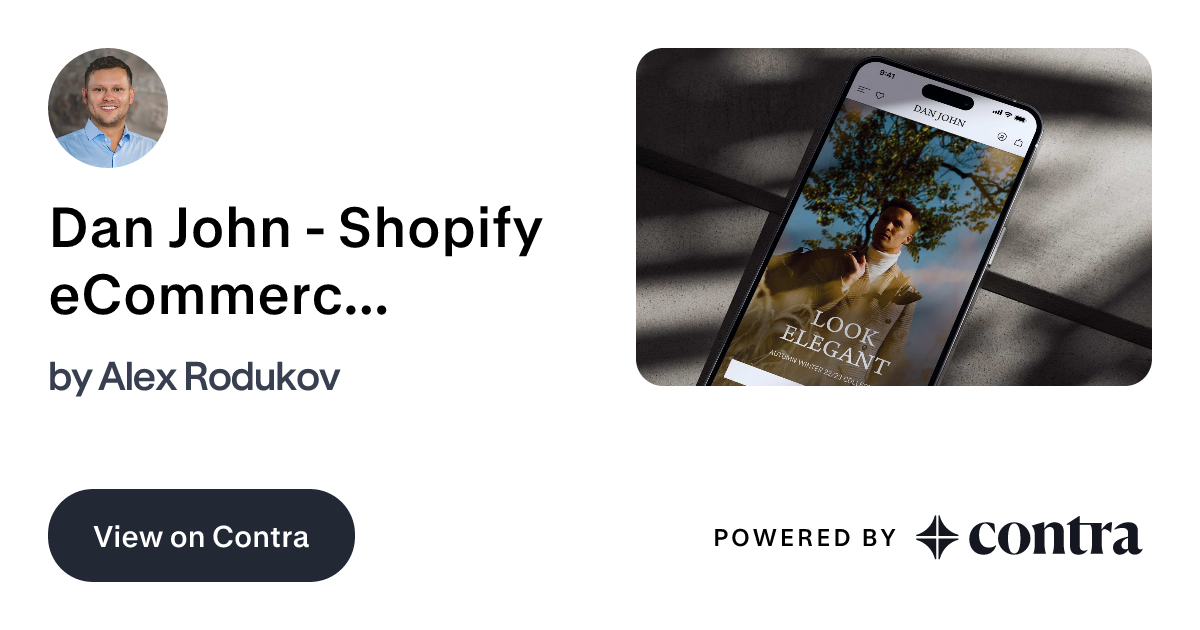 Dan John - Shopify eCommerce, Full Build by Alex Rodukov
