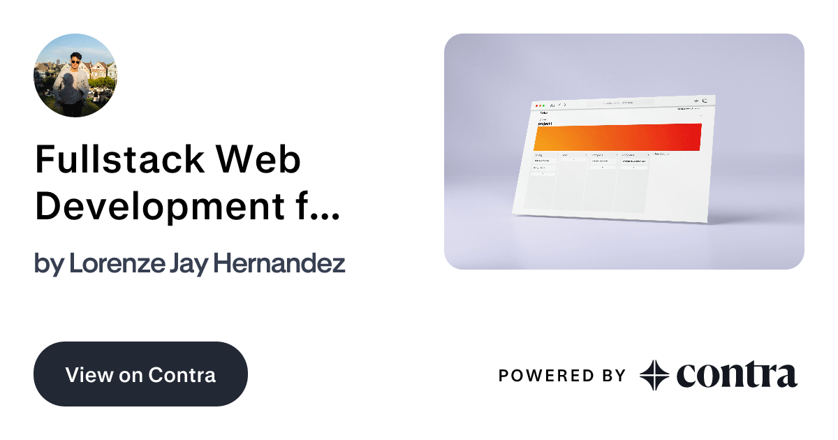 Fullstack Web Development for Kanban board application by Lorenze Jay Hernandez