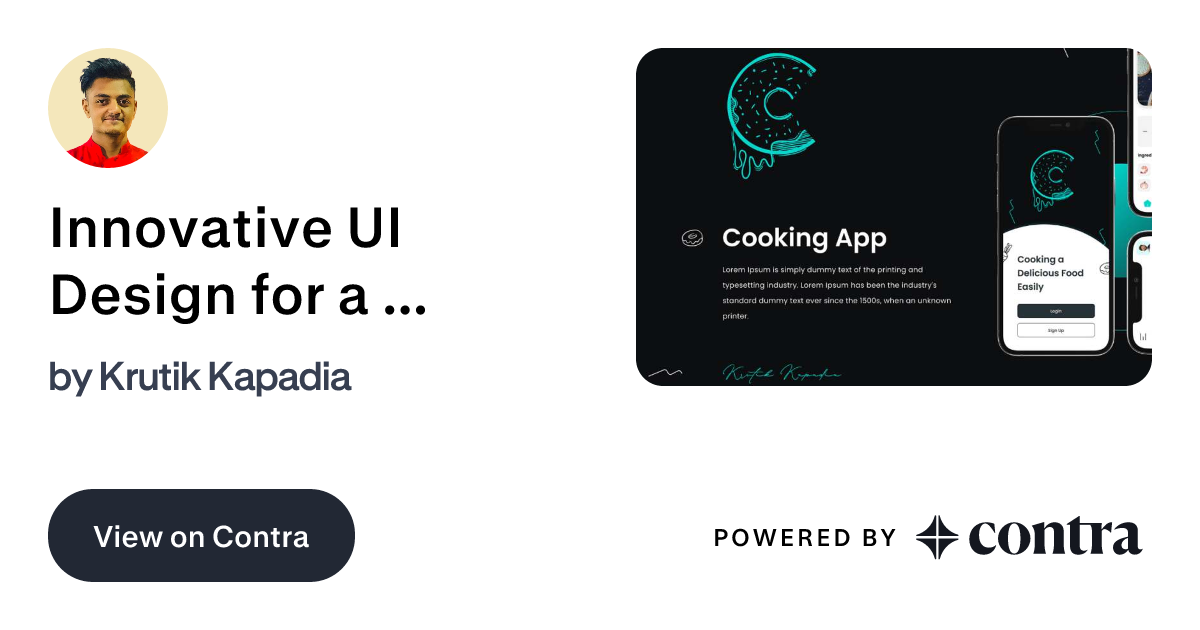 Innovative UI Design for a Recipe App by Krutik Kapadia