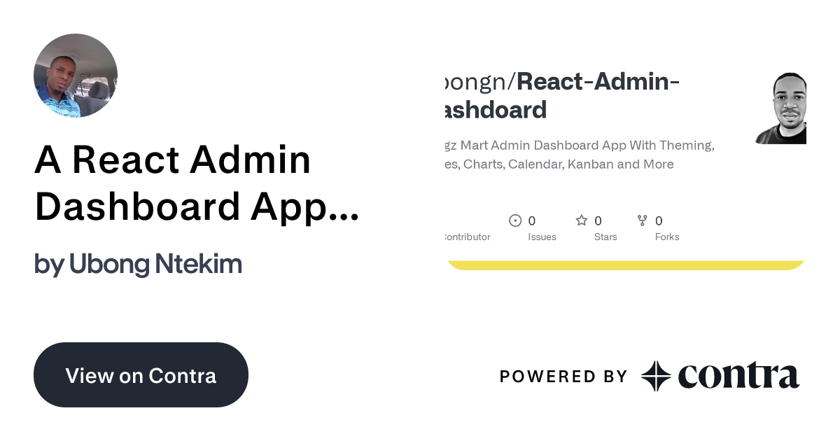 A React Admin Dashboard App With Theming, Tables, Charts, Calen… by Ubong Ntekim