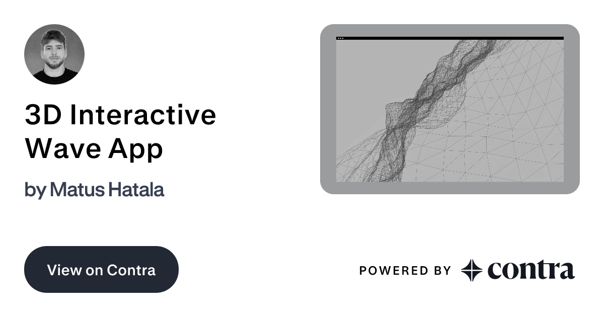 3D Interactive Wave App by Matus Hatala