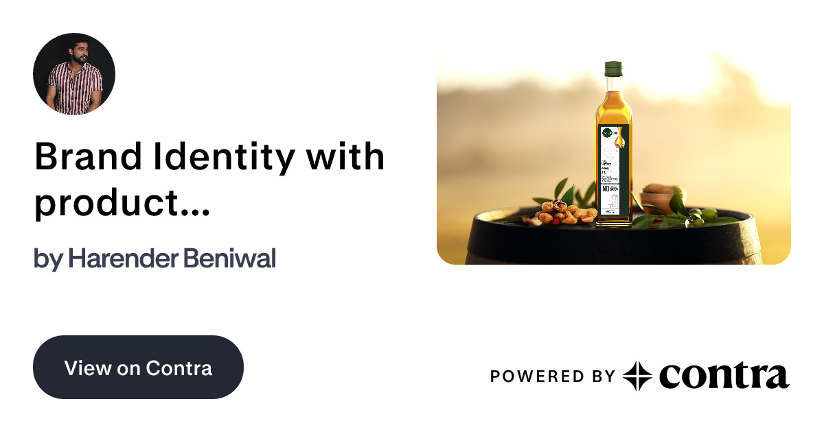 Brand Identity with product manipulation by Harender Beniwal