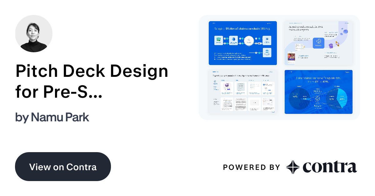 Pitch Deck Design for Pre-Seed Startup by Namu Park