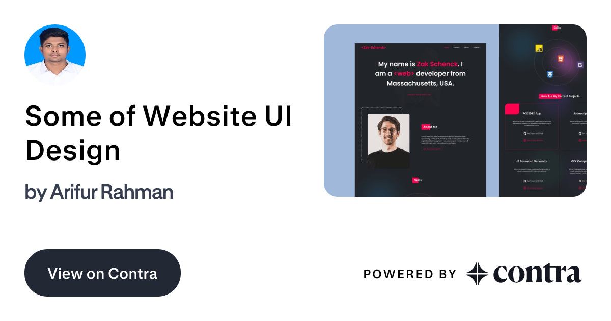 Some of Website UI Design by Arifur Rohman