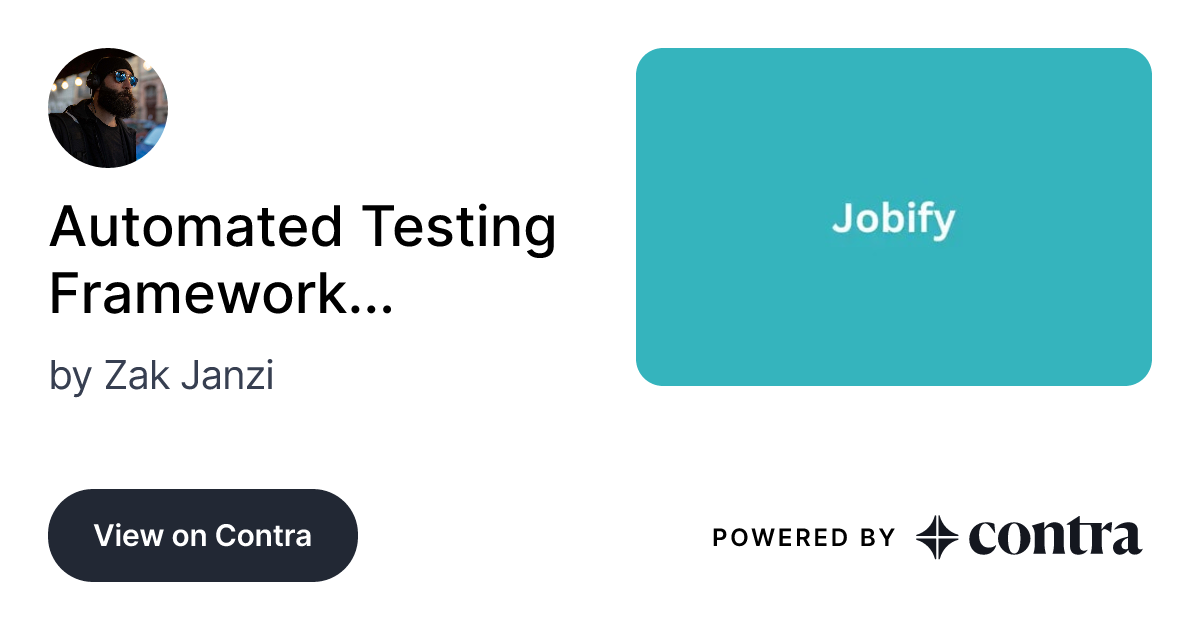 Automated Testing Framework for a MERN App by Zak Janzi Automated Testing Framework for a MERN App by Zak Janzi