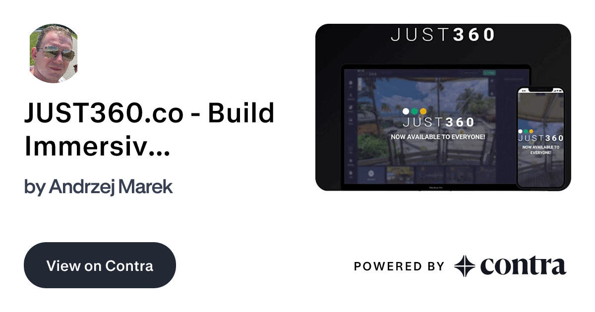 JUST360.co - Build Immersive Virtual Tours in Browser by Andrzej Marek
