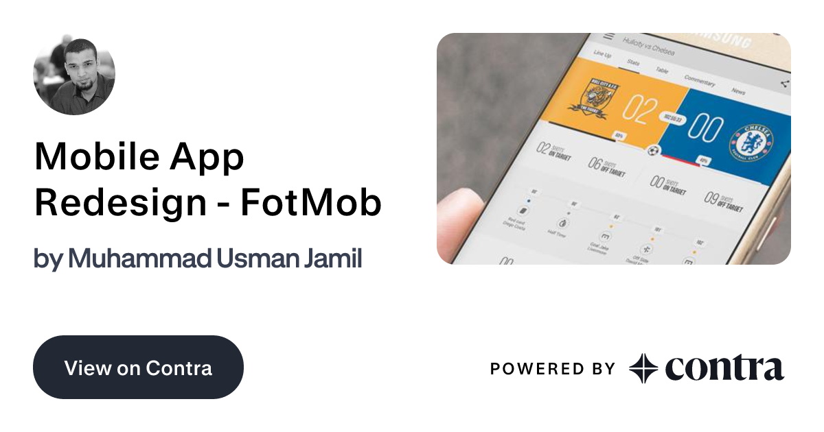 Mobile App Redesign - FotMob by Muhammad Usman Jamil