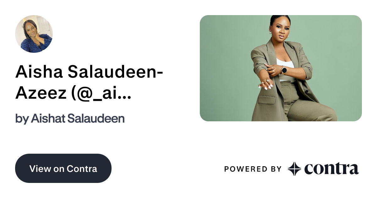 Aisha Salaudeen-Azeez (@_aishasalaudeen) • Instagram photos and… by ...