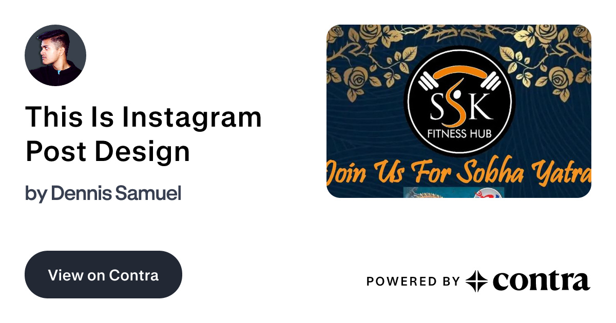 This Is Instagram Post Design by Dennis Samuel