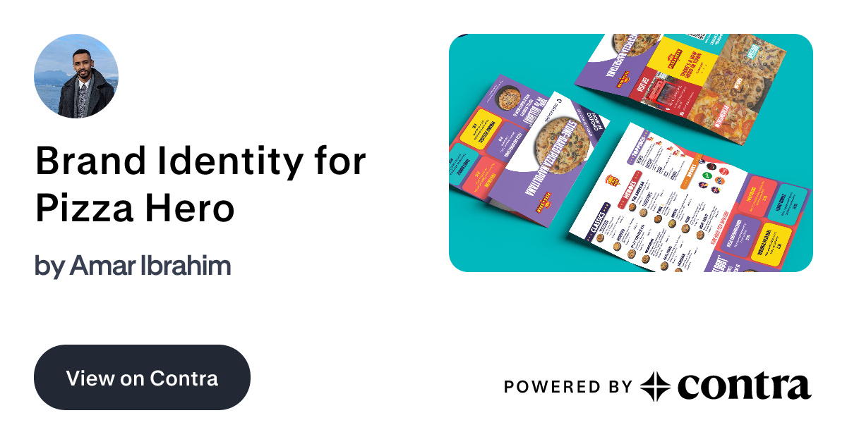Brand Identity for Pizza Hero by Amar Ibrahim