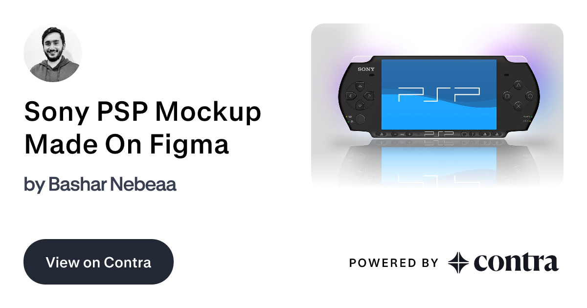 Sony PSP Mockup Made On Figma by Bashar Nebeaa