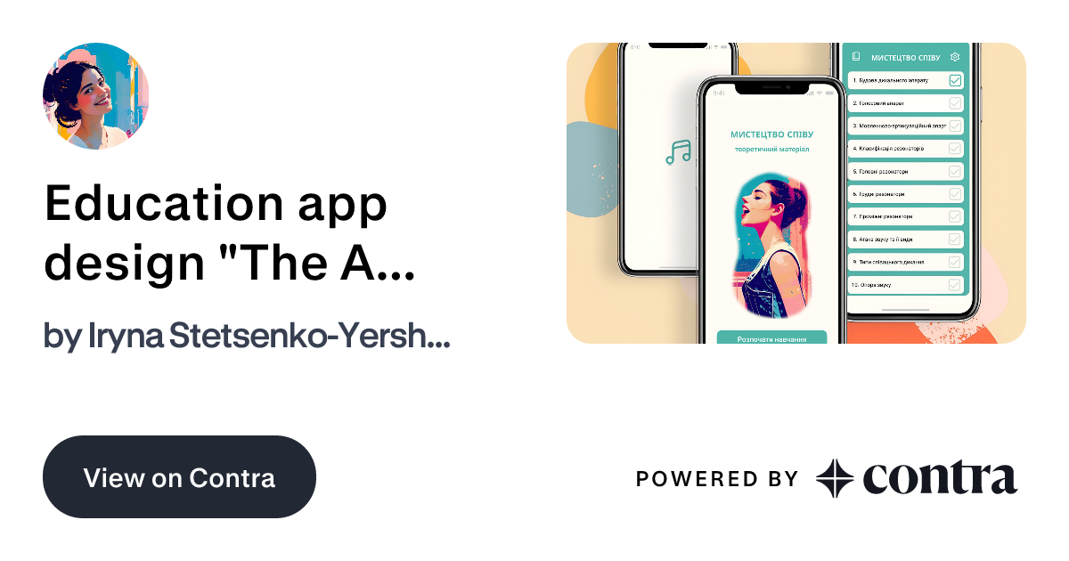 Education app design "The Art of Singing" on Behance by Iryna Stetsenko-Yershova