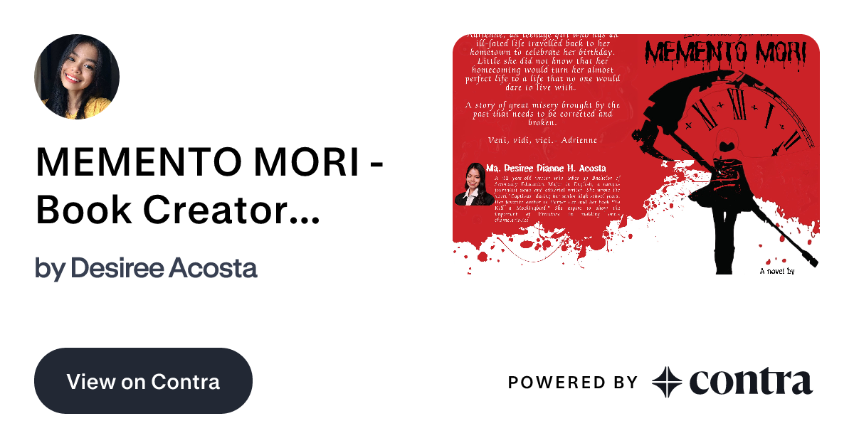 MEMENTO MORI - Book Creator Cover (Landscape) by Desiree Acosta