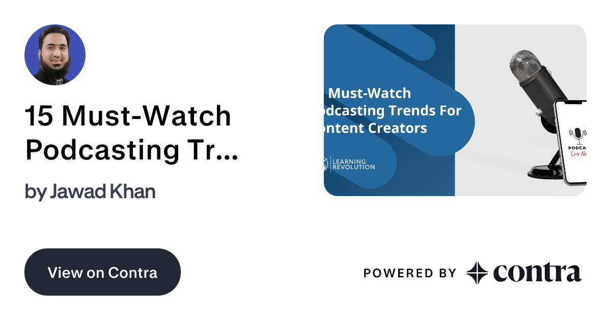 15 Must-Watch Podcasting Trends For Content Creators (2023) by Jawad Khan
