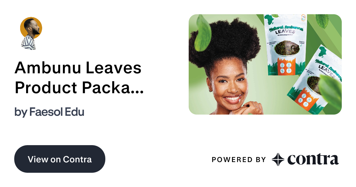 Ambunu Leaves Product Packaging Design on Behance by Faesol Edu