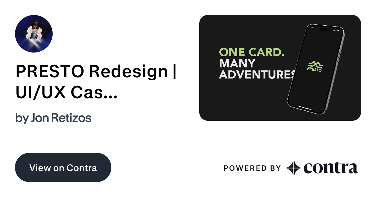 PRESTO Redesign | UI/UX Case Study by Jon Retizos