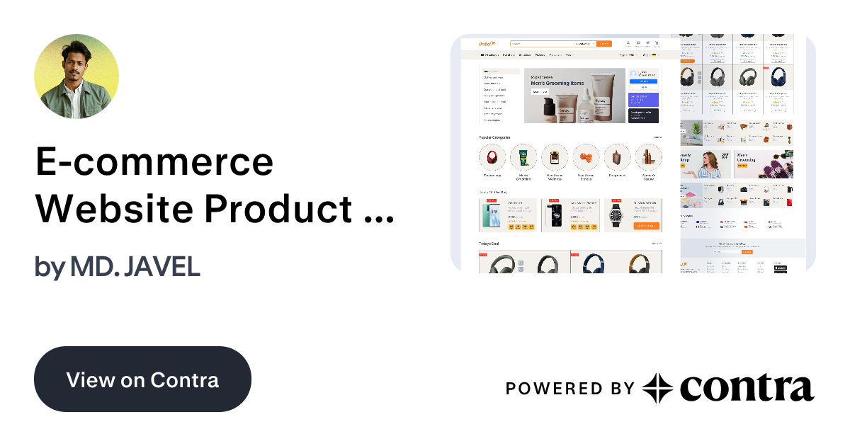 E Commerce Website Product Page Design By Md Javel
