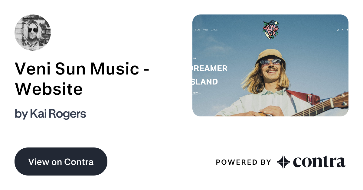 Veni Sun Music - Website by Kai Rogers