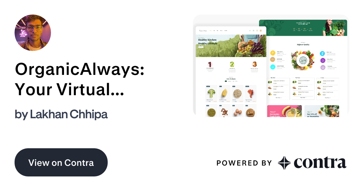 OrganicAlways: Your Virtual Organic Marketplace 🌿🍏 🥕 by Lakhan Chhipa