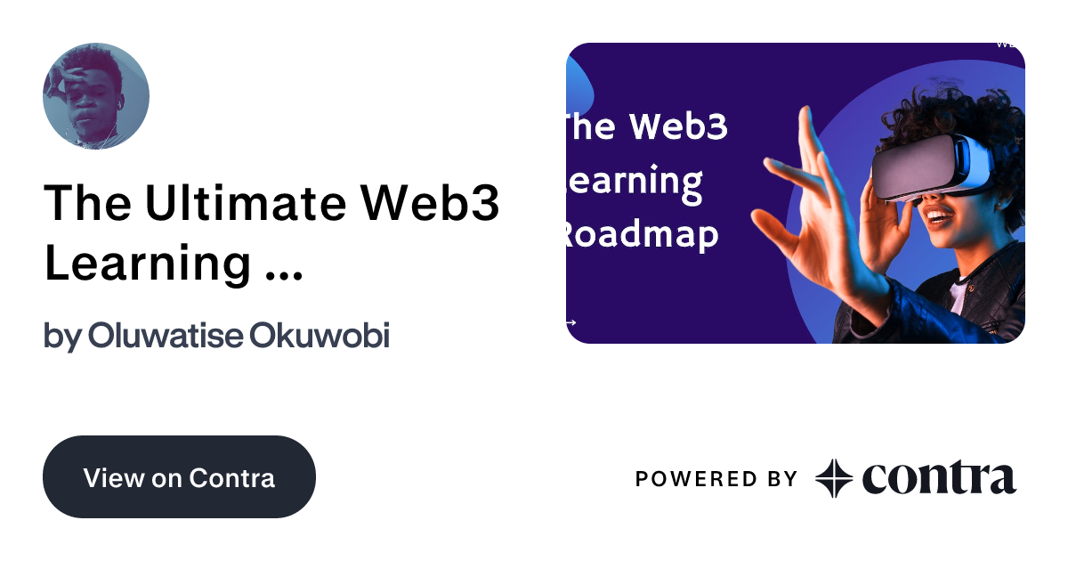 The Ultimate Web3 Learning Roadmap by Oluwatise Okuwobi