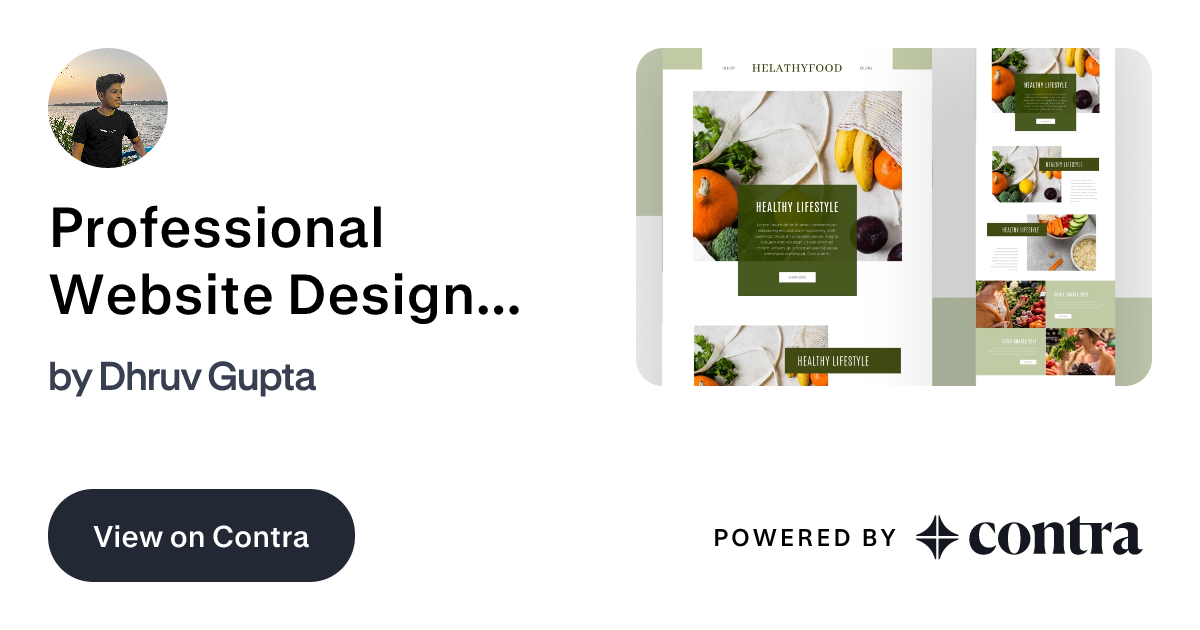 Professional Website Design in Figma by Dhruv Gupta