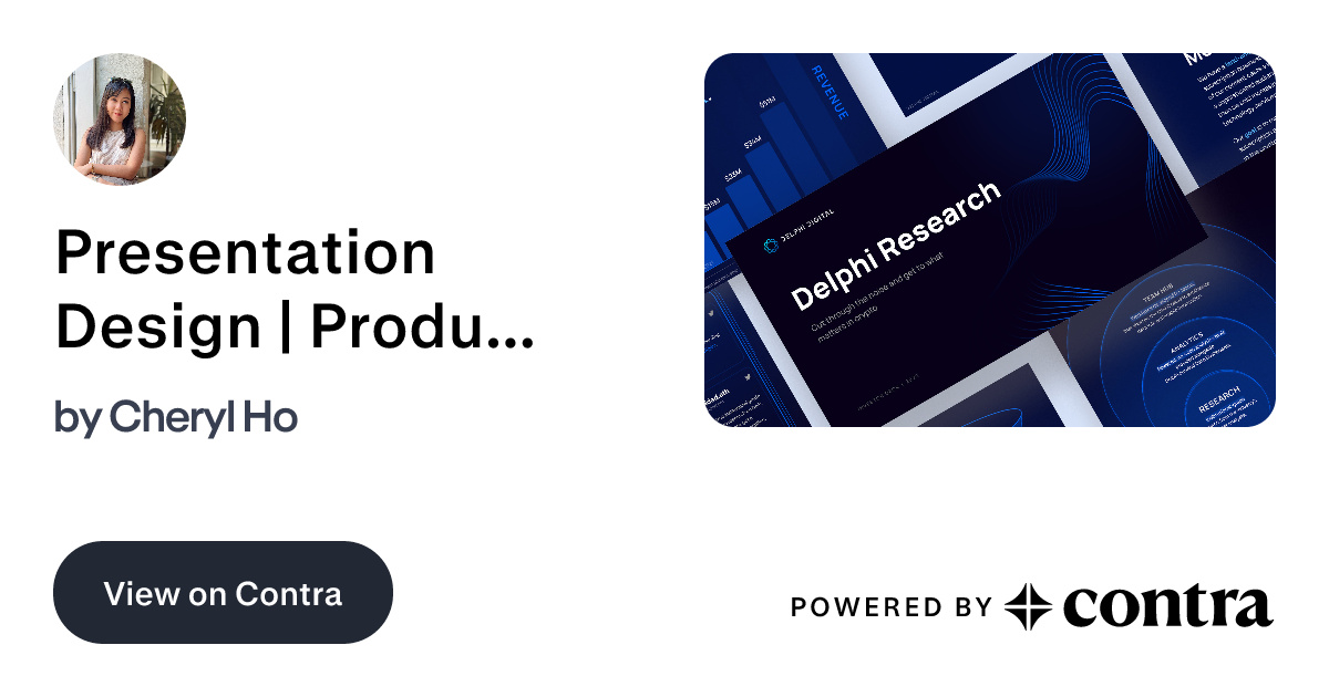 Presentation Design | Product Pitch Deck by Cheryl Ho