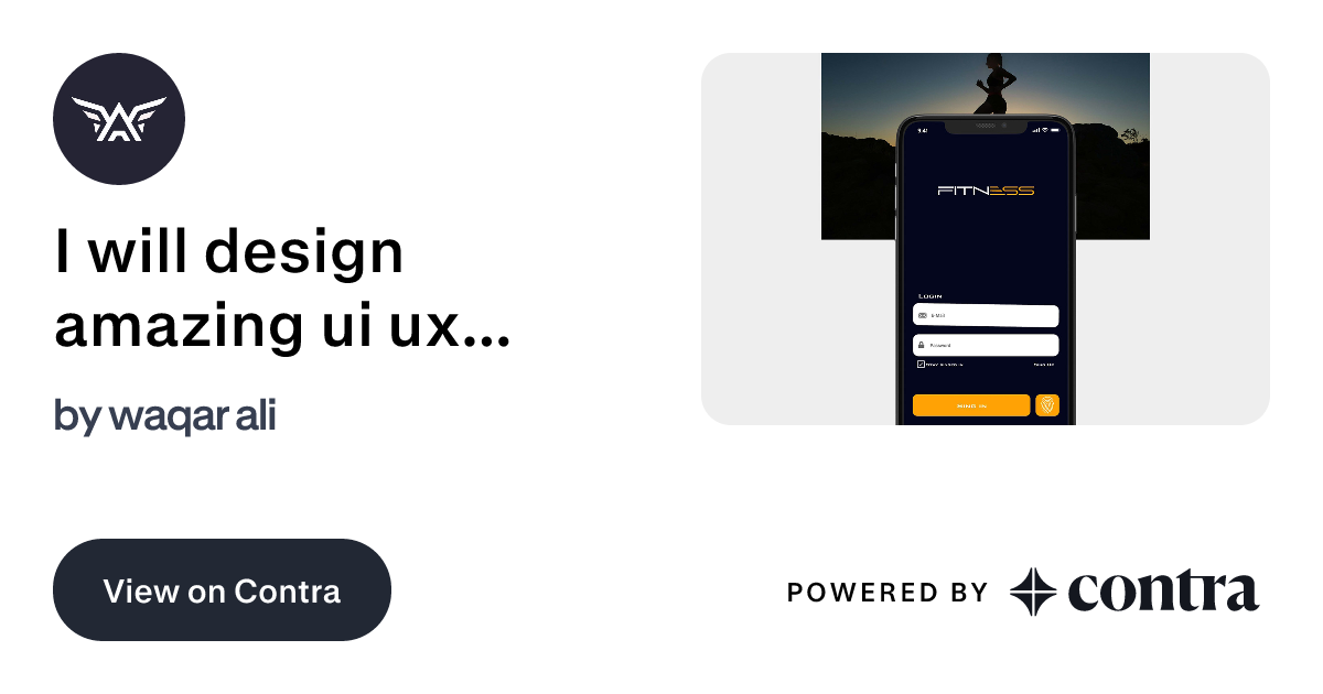 I will design amazing ui ux for web or mob app in figma by waqar ali