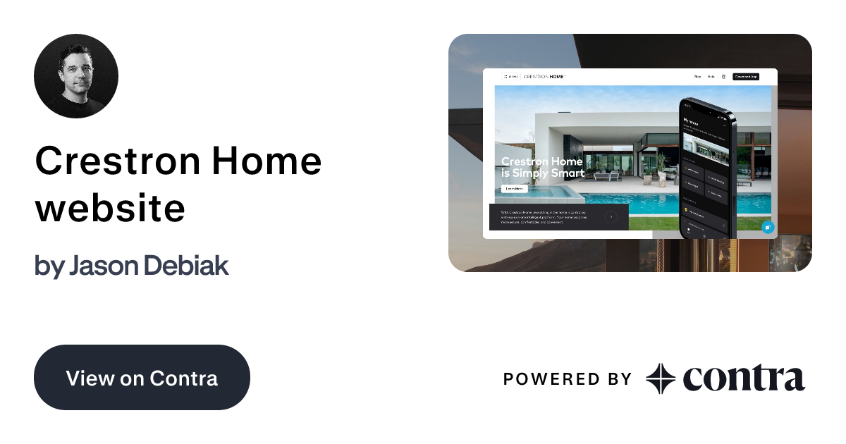 Crestron Home website by Jason Debiak