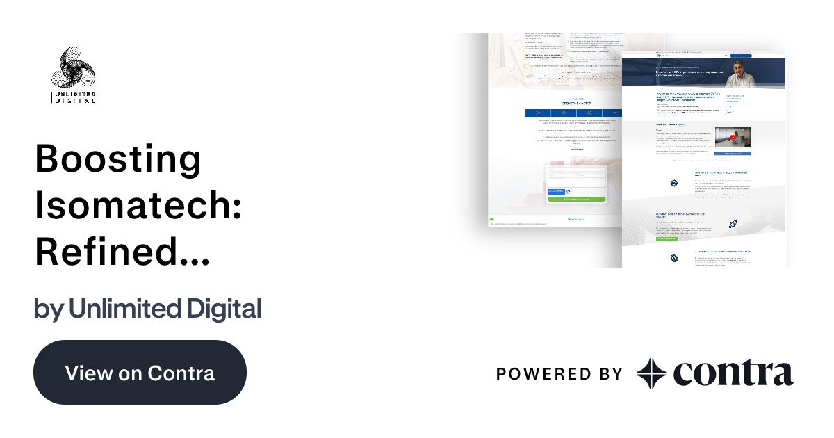 Boosting Isomatech: Refined Landing Page & Analytics by Unlimited Digital