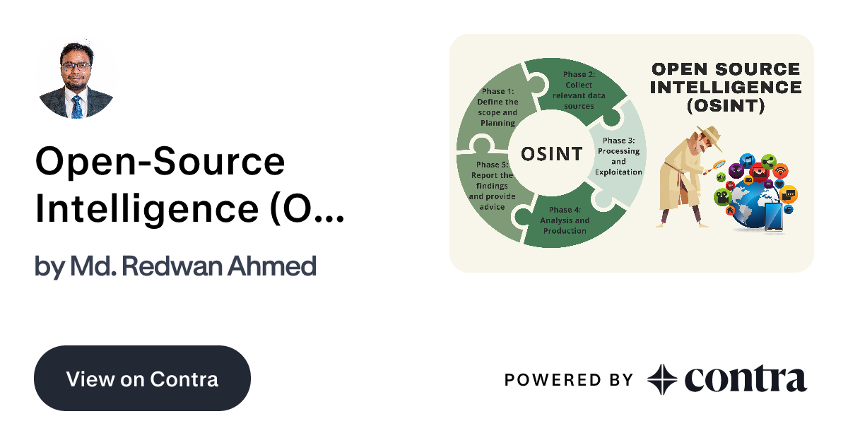 Open-Source Intelligence (OSINT) by Md. Redwan Ahmed