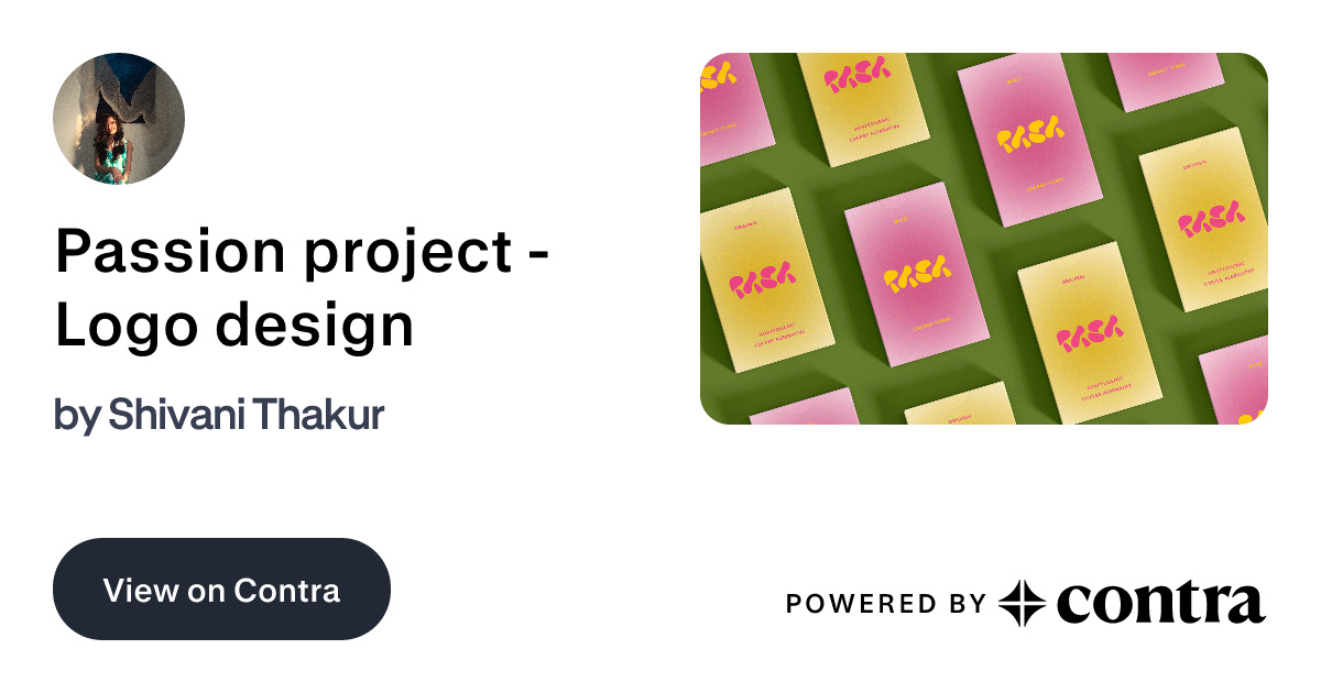 Passion project - Logo design by Shivani Thakur