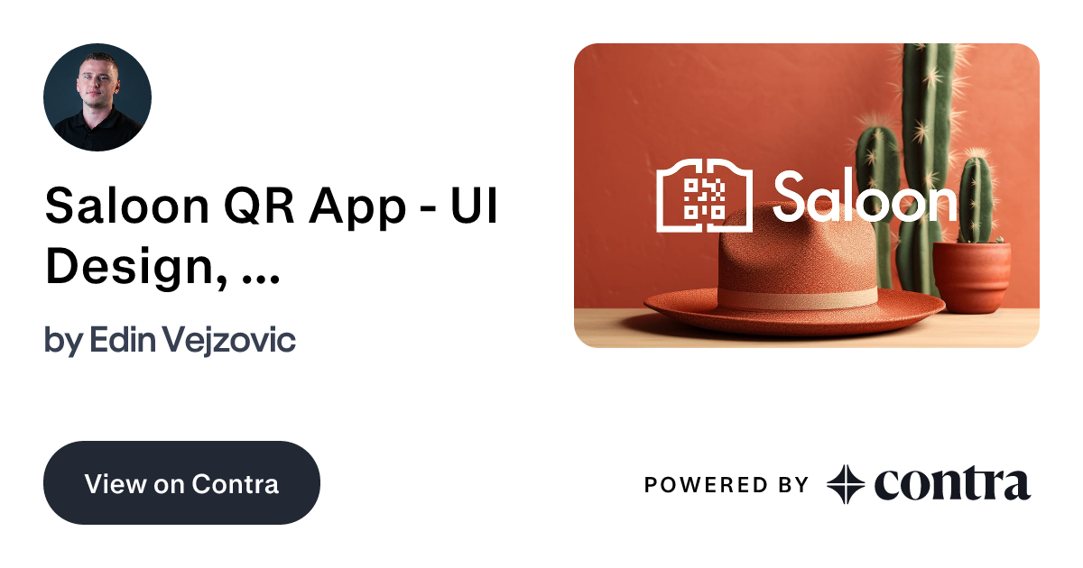 Saloon QR App - UI Design, Web Design, Branding on Behance by Edin Vejzovic