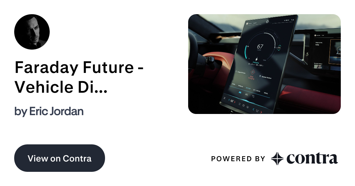Faraday Future - Vehicle Display User Interfaces & Animations by Eric ...