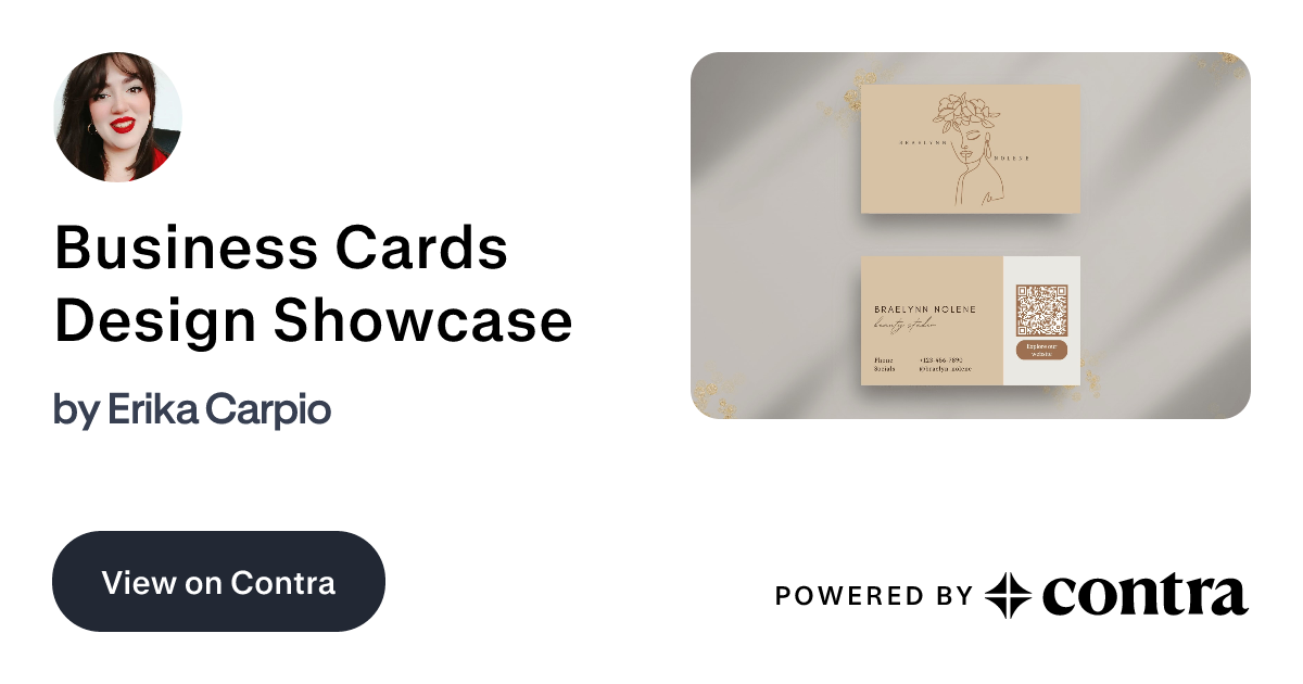 Business Cards Design Showcase by Erika Carpio