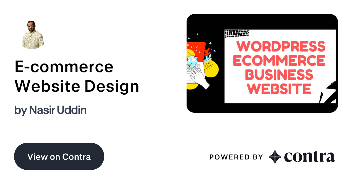 E-commerce Website Design by Nasir Uddin