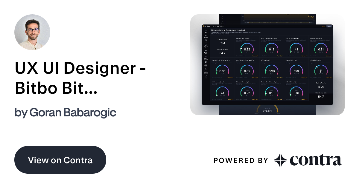 UX UI Designer - Bitbo Bitcoin Stats & Data by Goran Babarogic