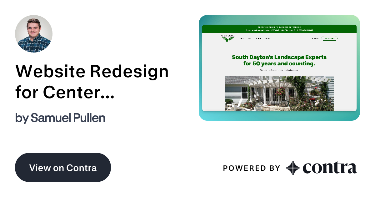 Website Redesign for Centerville Landscape by Samuel Pullen