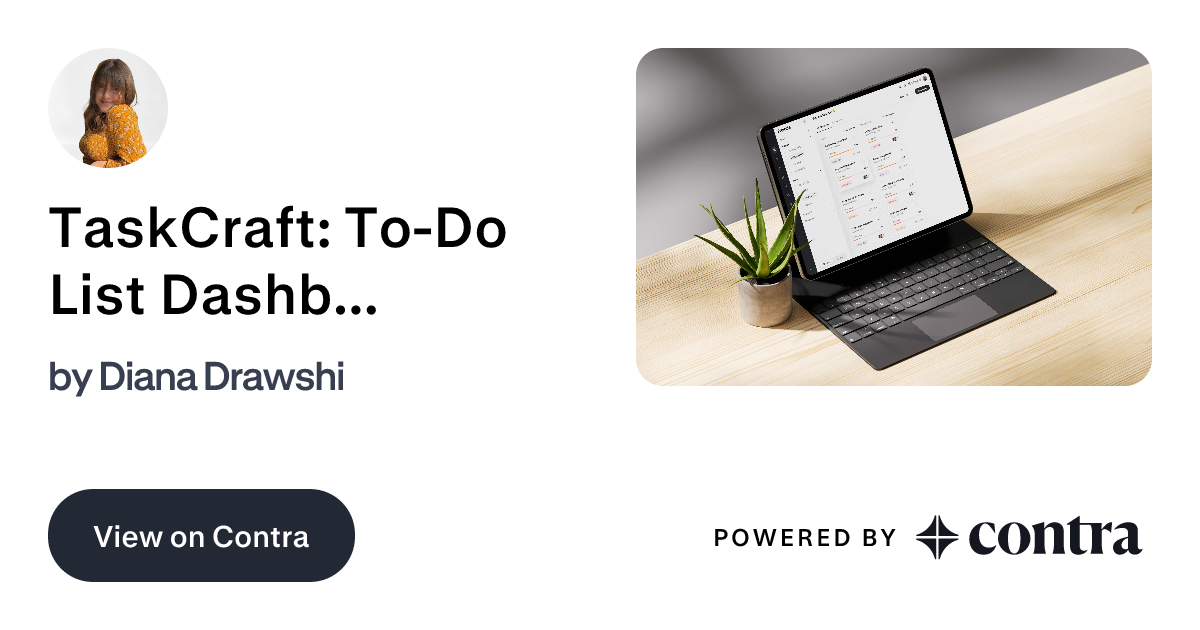TaskCraft: To-Do List Dashboard by Diana Drawshi