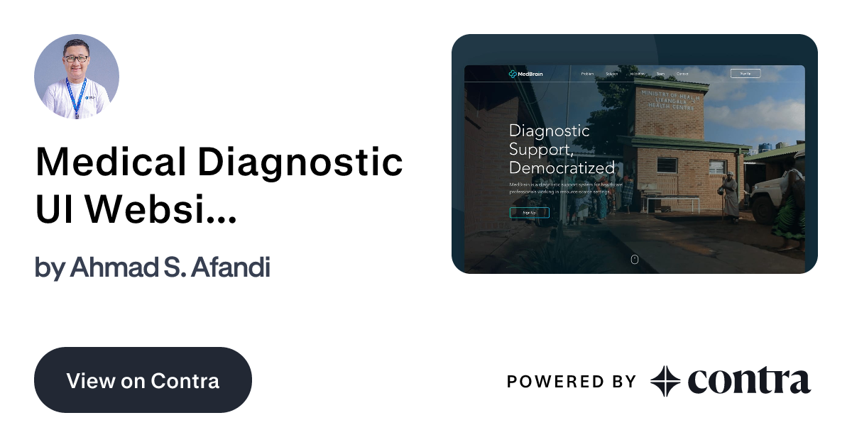 Medical Diagnostic UI Website Design by Ahmad S. Afandi